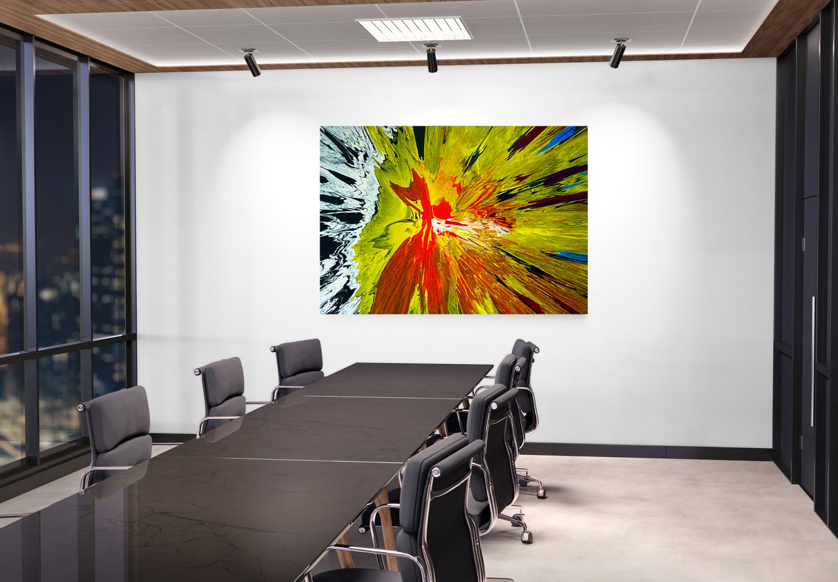 3D Spin Wall Art , Spin Art Canvas Painting, 3D Colour Explosion, Orig ...